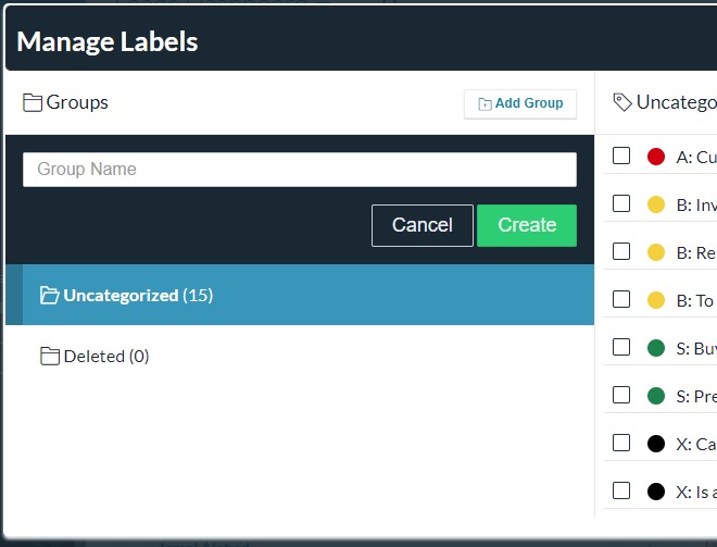 Managing and Using Labels