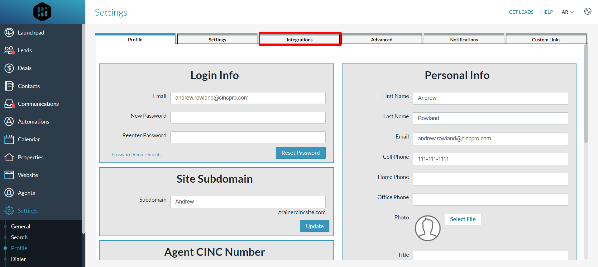 CRM Connect Integration