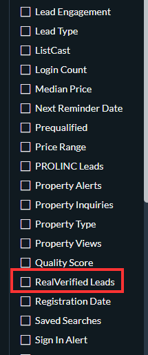 RealVerified Lead Filters and How to Use Them