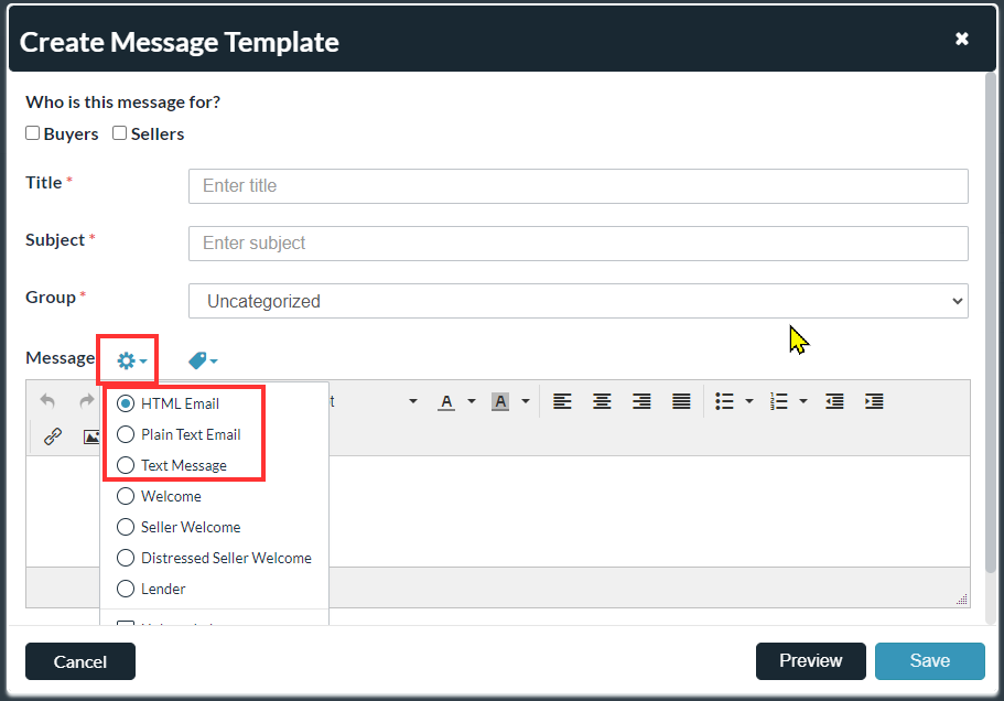 Creating Custom Email and Text Templates With the CINC Template Manager
