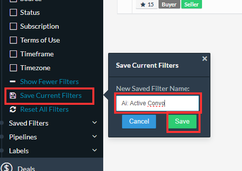 AI Saved Filters and How to Create Them