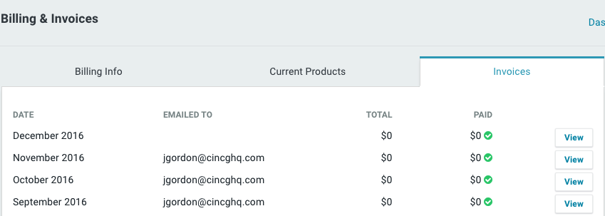 Billing and Invoices
