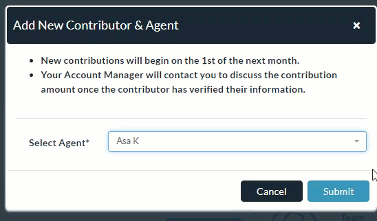 Add a new financial contributor