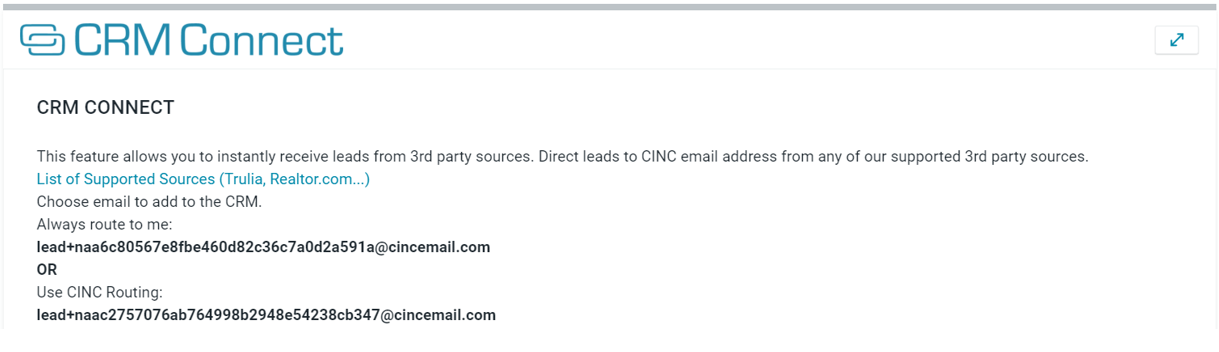 CRM Connect Integration