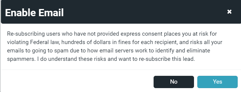Unsubscribe and Resubscribe Leads