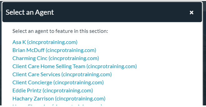 How to Add Featured Agents to Custom Pages