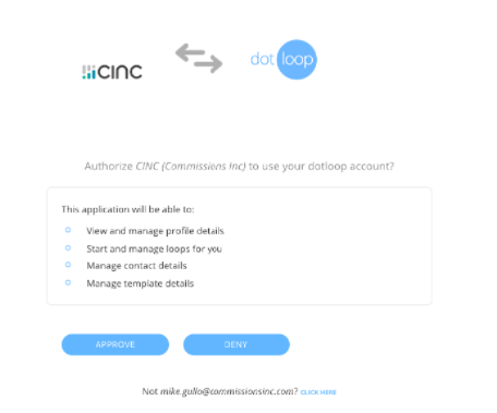 Dotloop Integration Setup