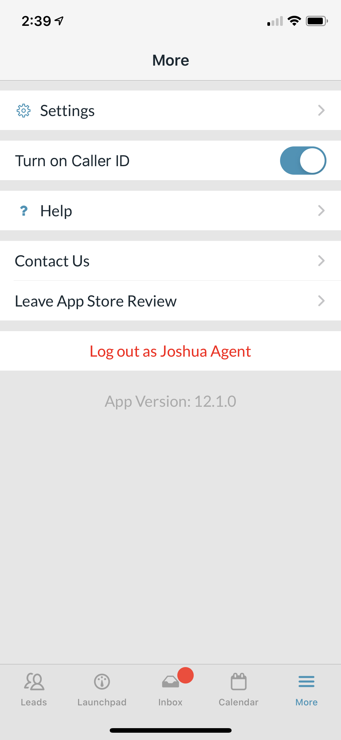 CINC Agent App Caller ID on iPhone