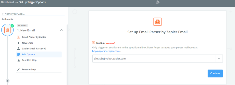 Setting Up "Zaps" In Zapier