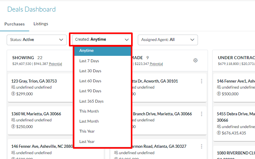 The Deals Dashboard